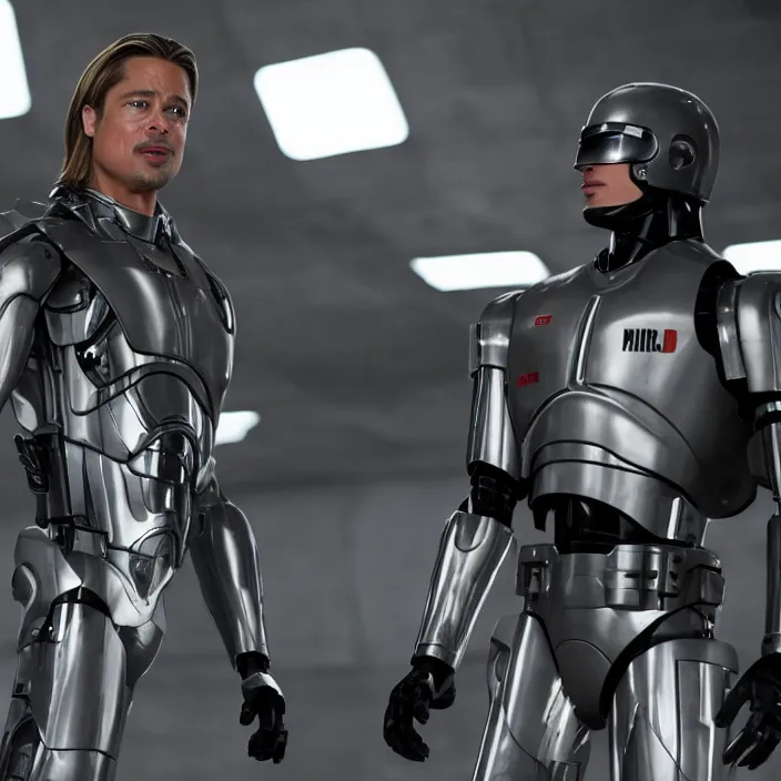 brad pitt starring as robocop, 8 k, | Stable Diffusion | OpenArt