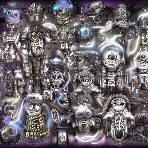 mechanical ghosts from a cyber heaven, digital art, | Stable Diffusion | OpenArt