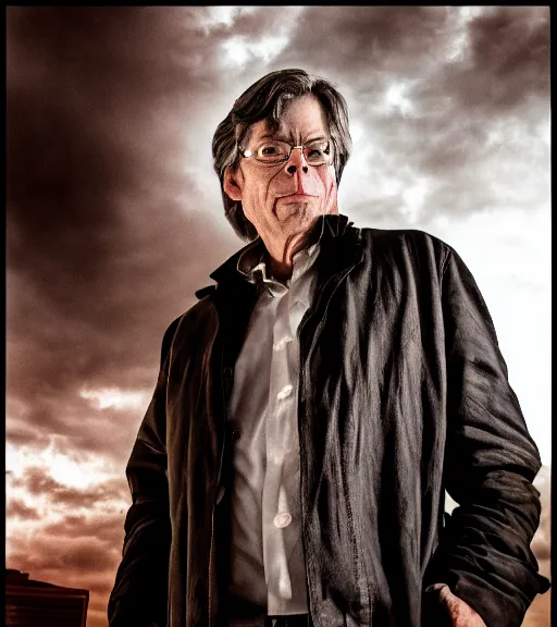 hd pro wideangle photo portrait of stephen king | Stable Diffusion ...