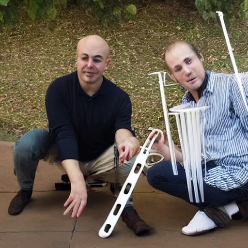 musical instrument made from a urinary catheter | Stable Diffusion