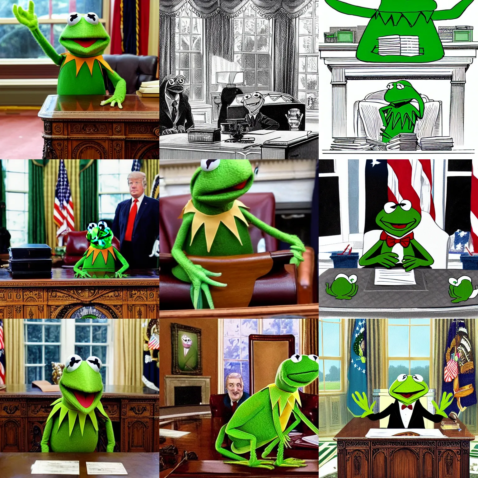 kermit the frog as the president of the united states | Stable ...