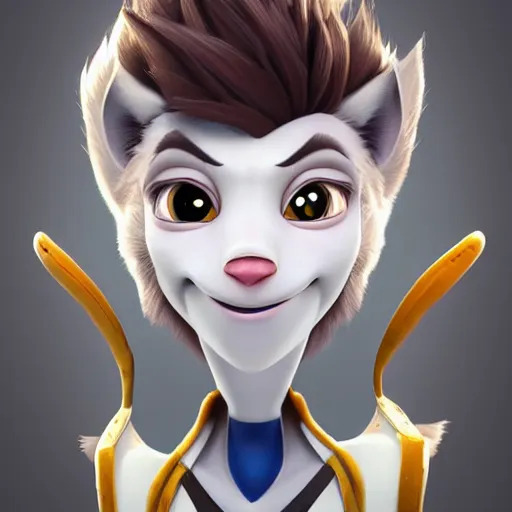 huge white snow primate, in style of disney animation, | Stable ...