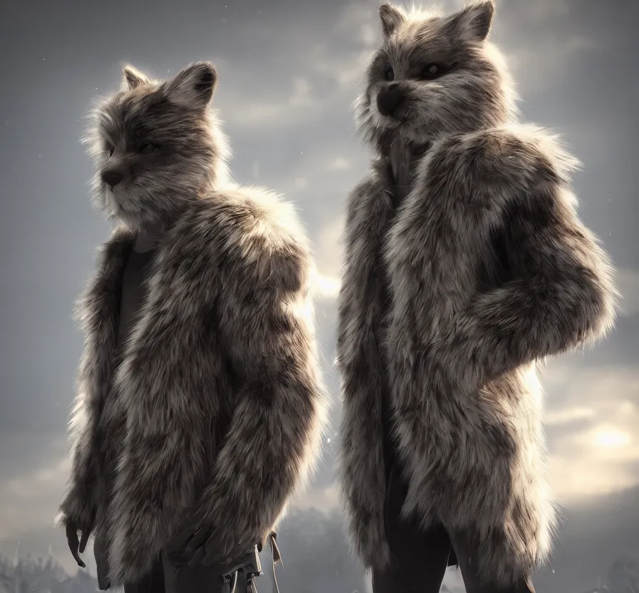 human with furry clothes, ue 5, ue 6, unreal engine 5, | Stable ...