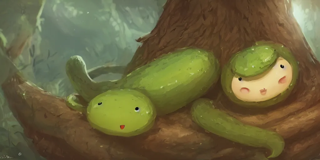 beautiful digital illustration of an animated pickle | Stable Diffusion ...