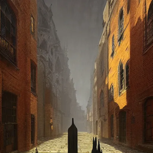 A beautiful painting of a gothic city street similar | Stable Diffusion ...