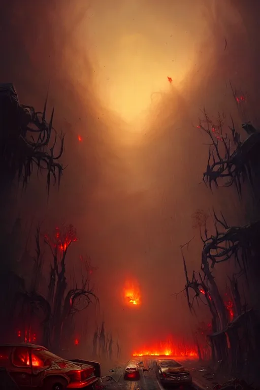 a giant horrible creature roaming the neighborhood | Stable Diffusion ...