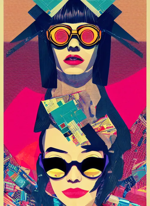 portrait of a lowpoly punk girl with a musicassette | Stable Diffusion ...