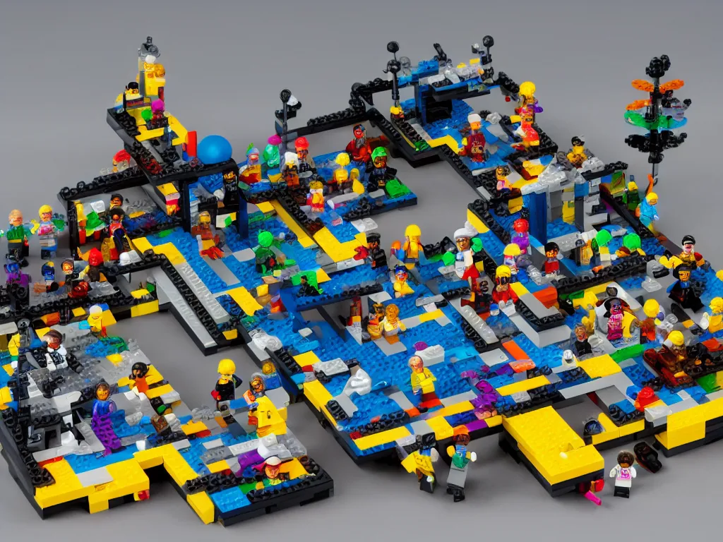 trance festival lego set, dramatic lighting | Stable Diffusion