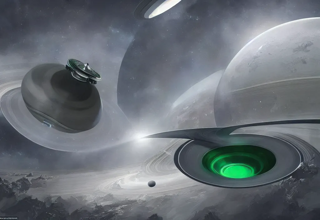 concept art of a massive, square spaceship with small | Stable ...