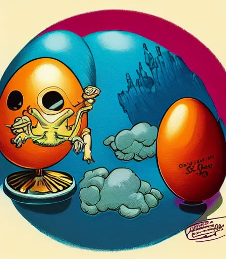 Egg by James Jean and dan mumford and strongstufftom | Stable Diffusion | OpenArt