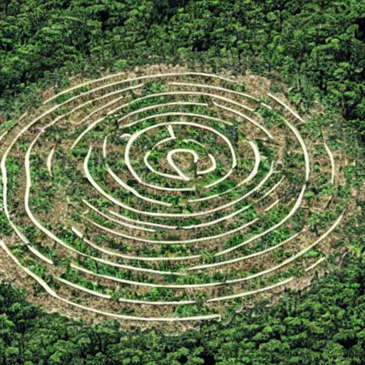 an architectural plan view of a labyrinth of the | Stable Diffusion ...