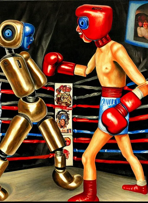 scene from robot boxing match, highly detailed, | Stable Diffusion | OpenArt
