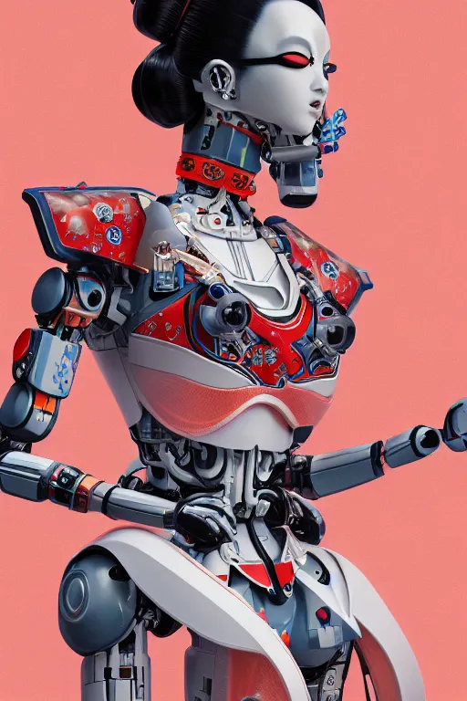 full body portrait of a Japanese robot geisha with | Stable Diffusion ...
