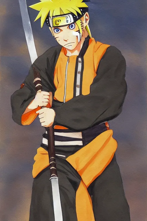 naruto holding a sword, painting | Stable Diffusion | OpenArt