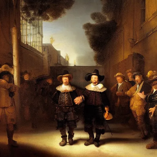 high quality high detail painting by rembrandt, people | Stable ...