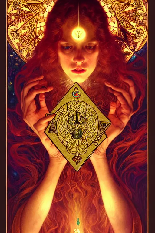 Psychedelic Tarot Card, diffuse lighting, fantasy, | Stable Diffusion ...