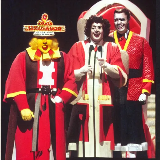 Ronald McDonald Burger King coronation ceremony | Stable Diffusion ...