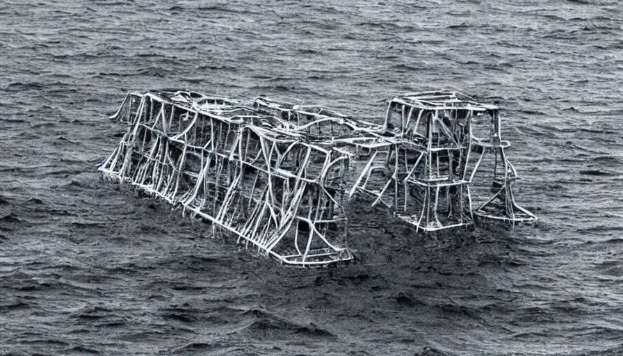 Big budget horror movie, undersea structure seen from | Stable ...