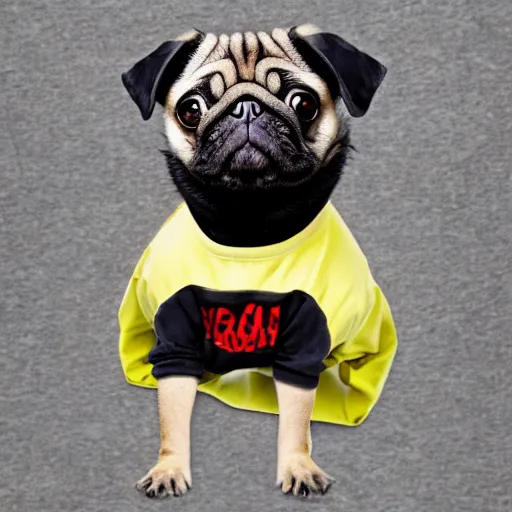 pug wearing rapper clothes | Stable Diffusion | OpenArt