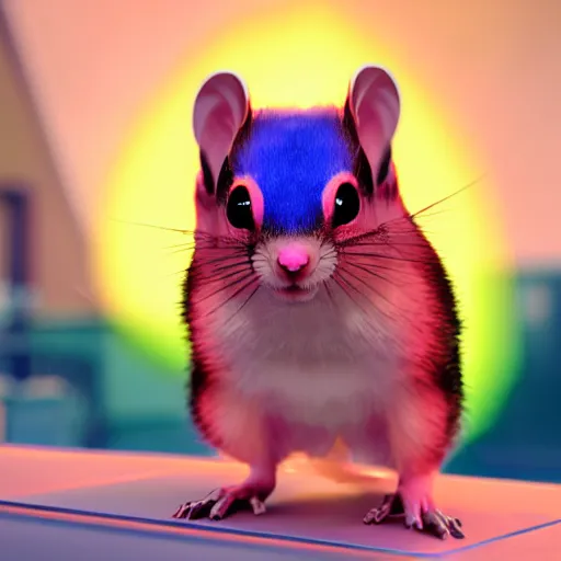 neon fluorescent, iridescent cute southern flying | Stable Diffusion ...