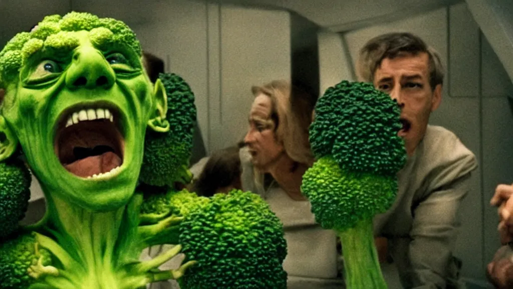 giant monster made of broccoli and sharp teeth eating | Stable ...