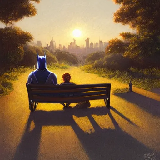 Highly detailed painting of Batman and Sonic sitting | Stable Diffusion ...
