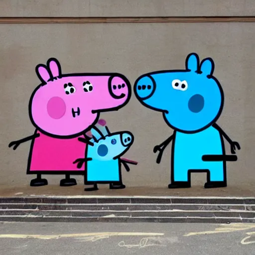 peppa pig banksy graffiti | Stable Diffusion | OpenArt