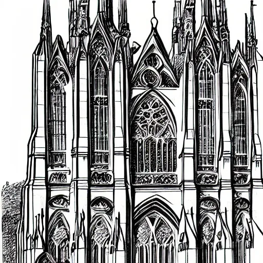 Architectural rendering of neo-gothic cathedral, | Stable Diffusion ...