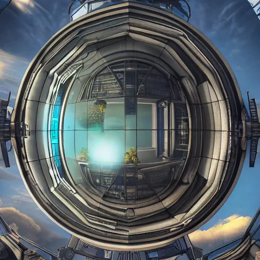 view from a city build inside of a dyson sphere. a | Stable Diffusion | OpenArt