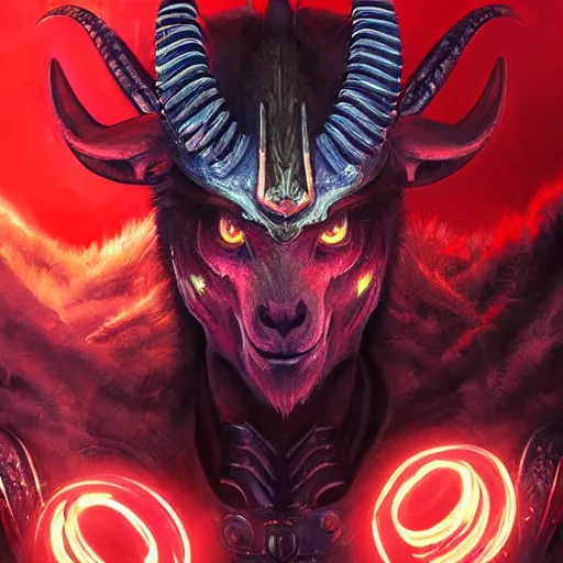 portrait of an evil goat man as a paladin in full | Stable Diffusion ...