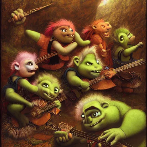 trolls playing in a band by justin gerard, deviantart | Stable ...