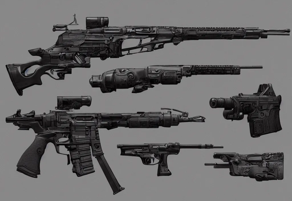 photorealistic!! game asset reference of firearms, | Stable Diffusion ...