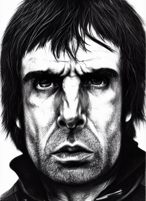 Liam Gallagher by Yoshitaka Amano, by HR Giger, | Stable Diffusion ...
