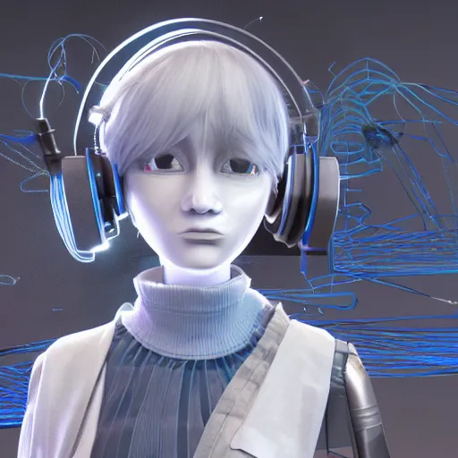 rpg character concept art, modular synth musician | Stable Diffusion