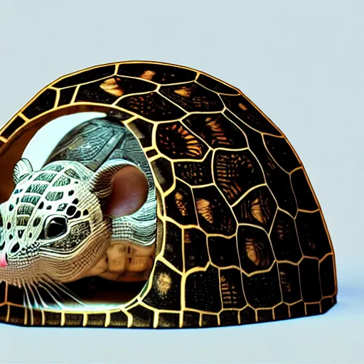 mouse in an empty tortoise shell, horror ultra | Stable Diffusion