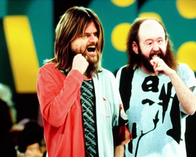 Mitch Hedberg and george carlin winning the price is | Stable Diffusion | OpenArt