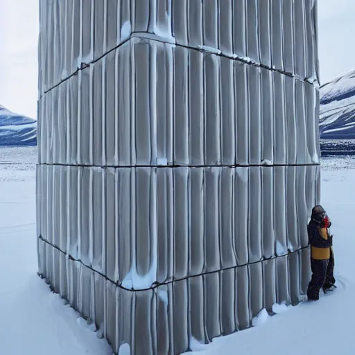 a civilization living inside a giant building that is | Stable ...