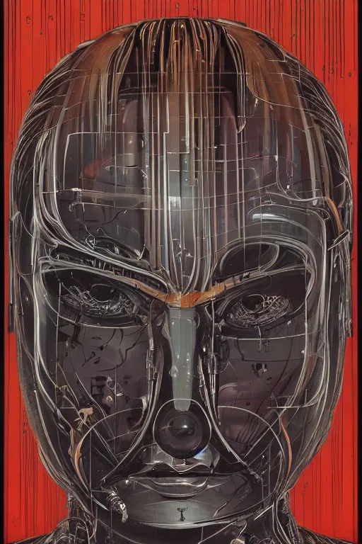organic cyborg head covered in oil art by Hironobu | Stable Diffusion ...