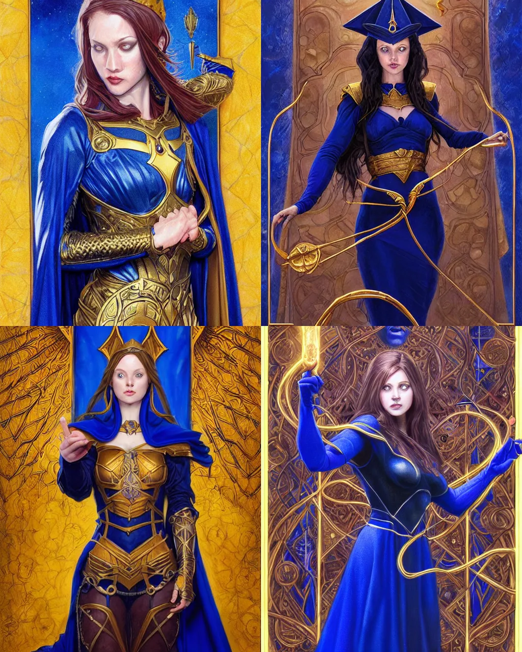 lydia, spell casting wizard, brilliant royal blue and | Stable ...