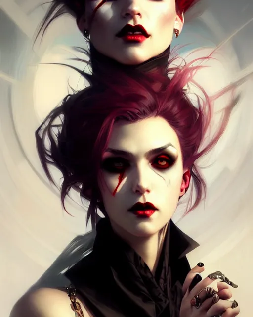 portrait of a gorgeous punk vampire girl, elegant, | Stable Diffusion ...