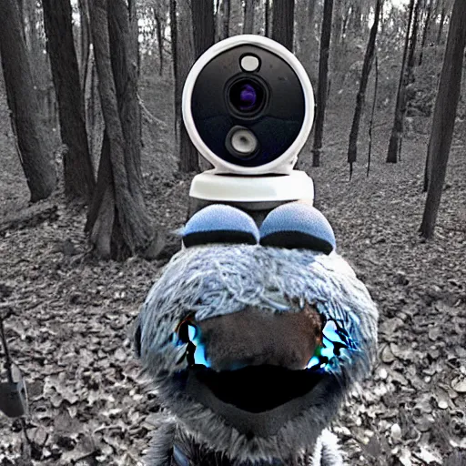 trail cam footage of Grover the Muppet, Grover on | Stable Diffusion ...