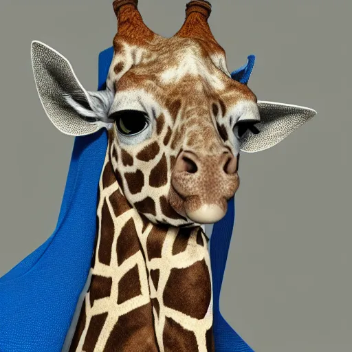 a highly detailed portrait of a humanoid giraffe in a | Stable ...