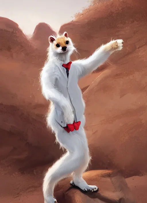 Character portrait of a happy furry anthro stoat | Stable Diffusion ...