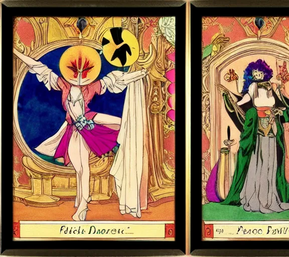 a dancer in a pagan mask and colorful robe, tarot | Stable Diffusion ...