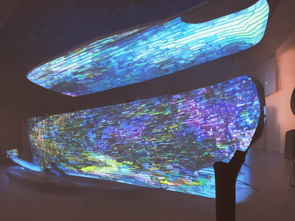 visor with curved translucent screens projecting | Stable Diffusion ...