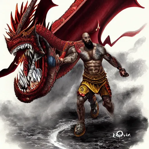 a detailed rendition of kratos as lebron james riding | Stable ...