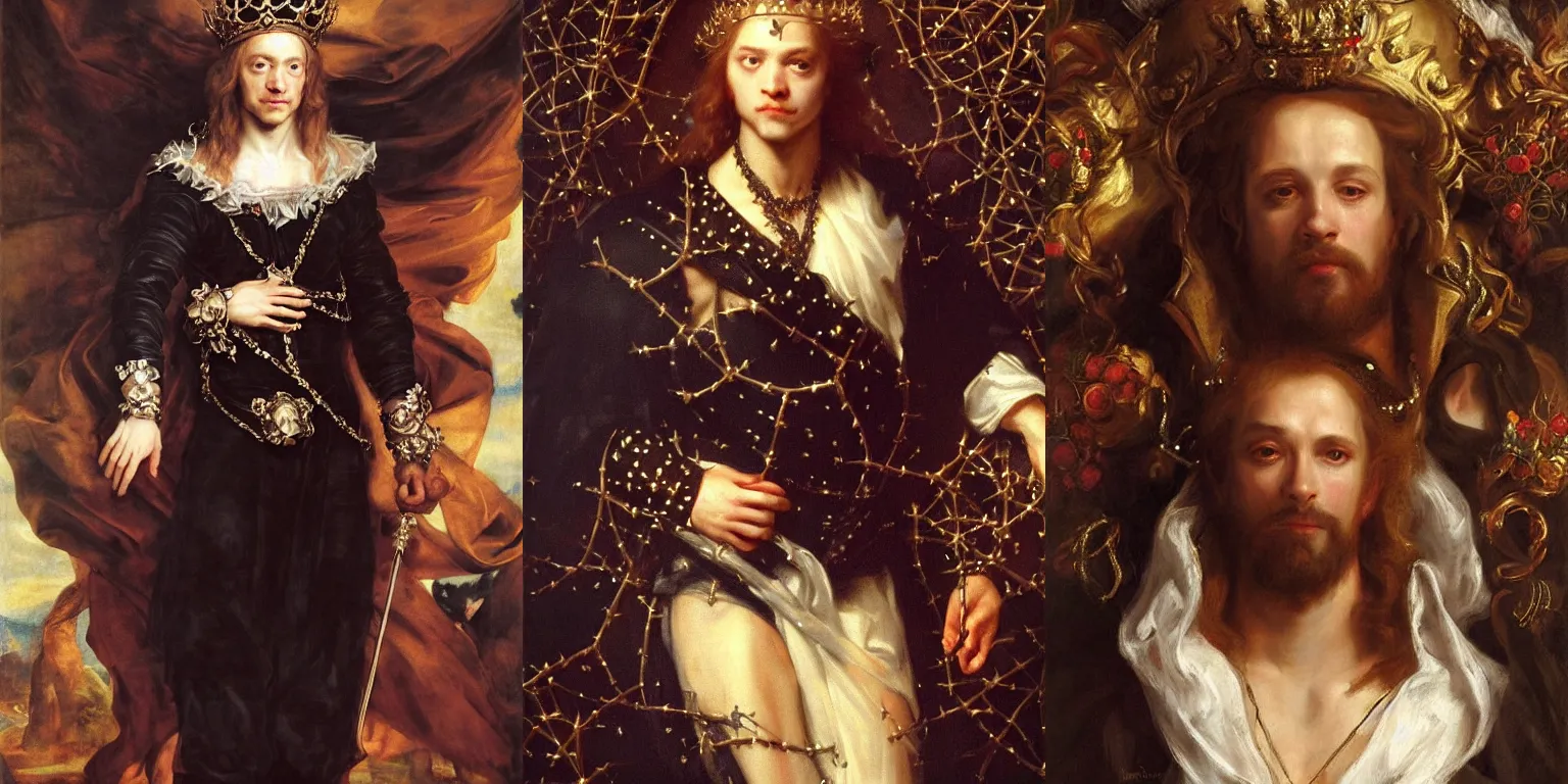 Gorgeous full-body renaissance portrait of Black cat | Stable Diffusion