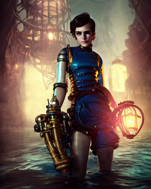 underwater bioshock steampunk biopunk portrait of emma | Stable ...