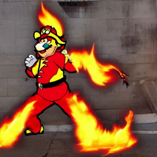 bowser spitting flames in the style of rj palmer | Stable Diffusion | OpenArt