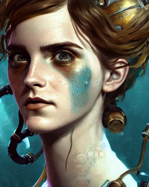 underwater bioshock steampunk biopunk portrait of emma | Stable ...